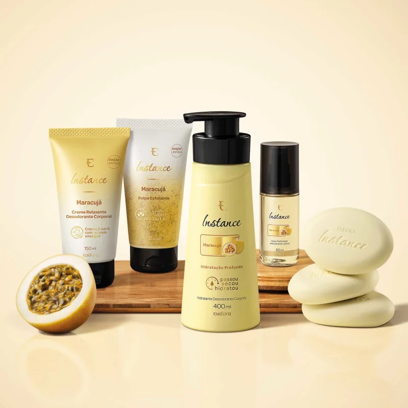 Instance Maracujá: Hidratante Corporal 400ml Polpa Esfoliante Corporal ...