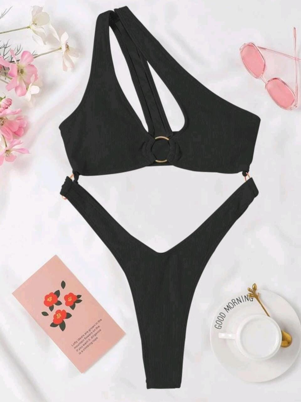 Maiô feminino fio dental 1429 cavado com decote moda praia verão ...