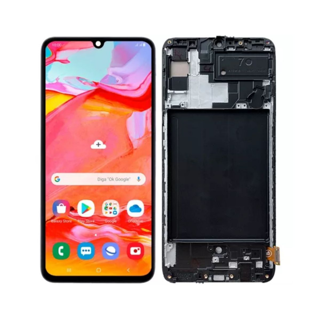 Tela Frontal Display Touch LCD Compatível A70 OLED com Aro | Shopee Brasil