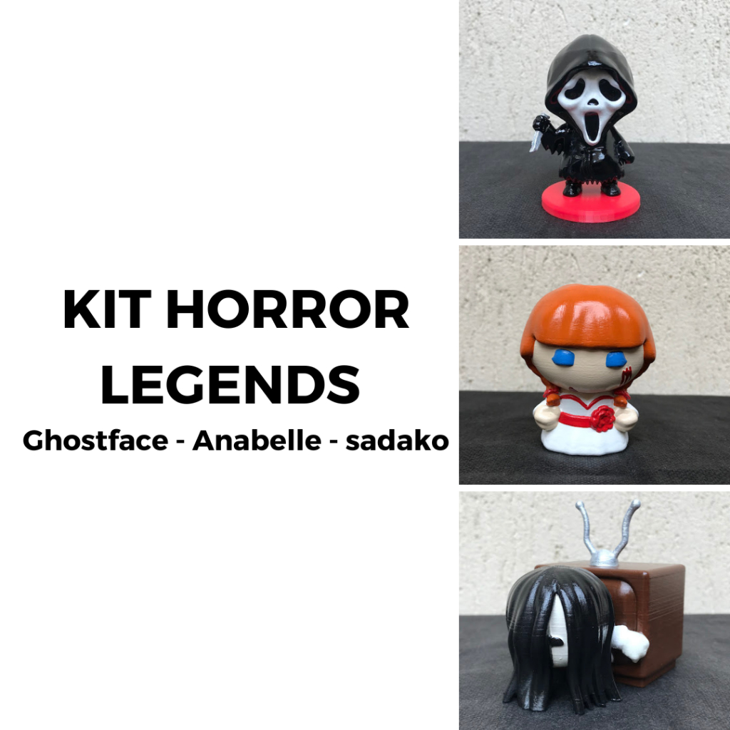 KIT HORROR LEGENDS - GHOSTFACE - ANABELLE - SADAKO (O CHAMADO ...