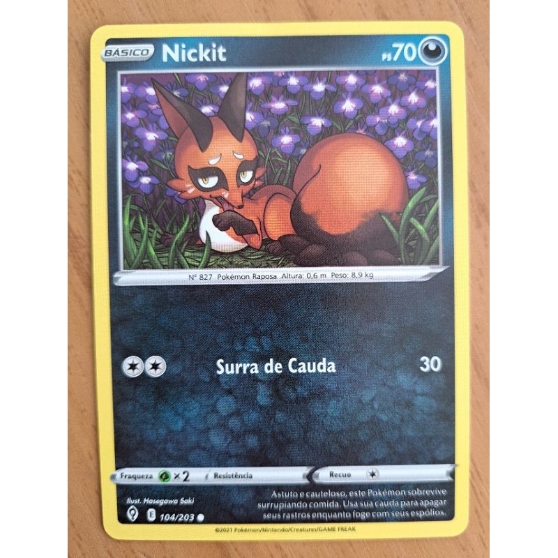Card Pokémon Nickit original e nova | Shopee Brasil