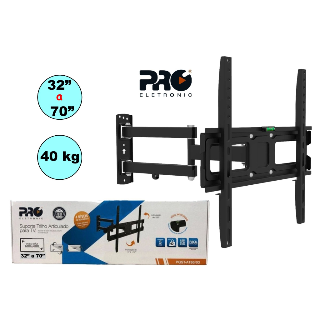 Suporte para TV Articulado Proeletronic PQST-AT65/03 - 32 a 70 ...