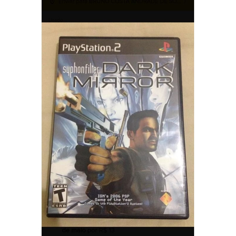 PlayStation 2 Syphon Filter Dark Mirror original completoJogo usado em ...