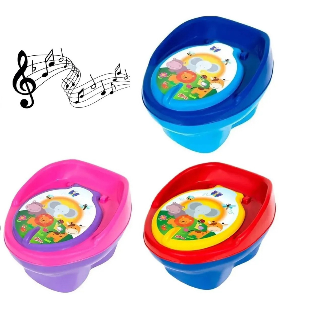 Pinico Troninho Musical Infantil Menino Menina Bichinhos | Shopee Brasil