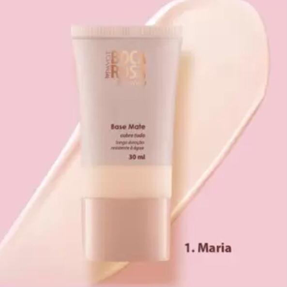 Base Líquida Matte HD Boca Rosa Beauty by Payot - 30ml Cor:01 Maria ...