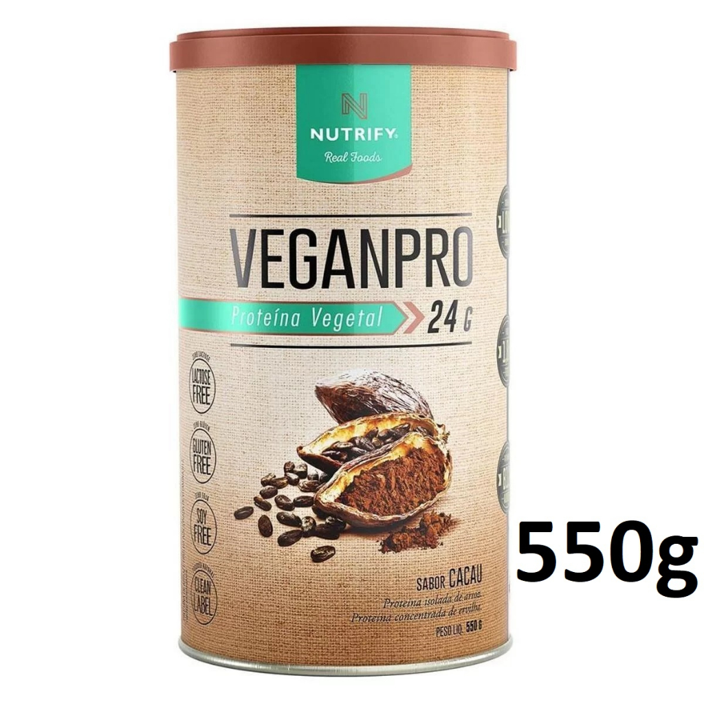 Nutrify Proteína Vegetal em Pó Veganpro Cacau 550g | Shopee Brasil