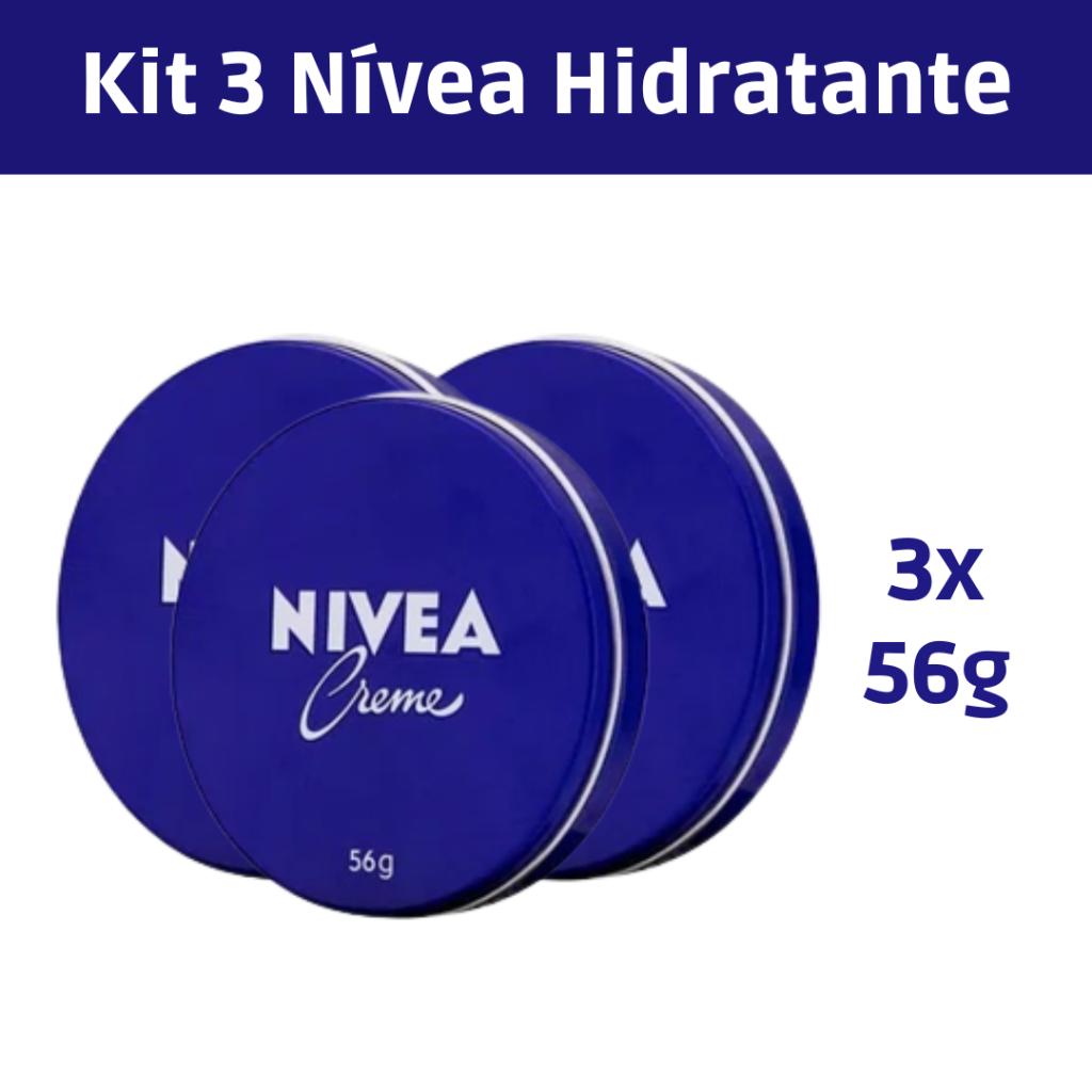 Kit 3 Creme Hidratante Facial Nivea 56g | Shopee Brasil