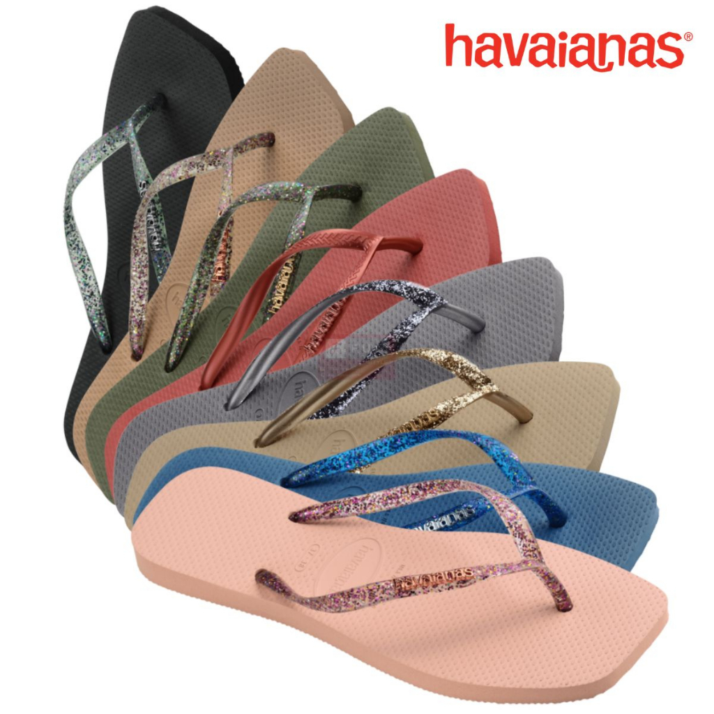Chinelo Havaianas Original Feminina Rasteira Slim Square | Shopee Brasil