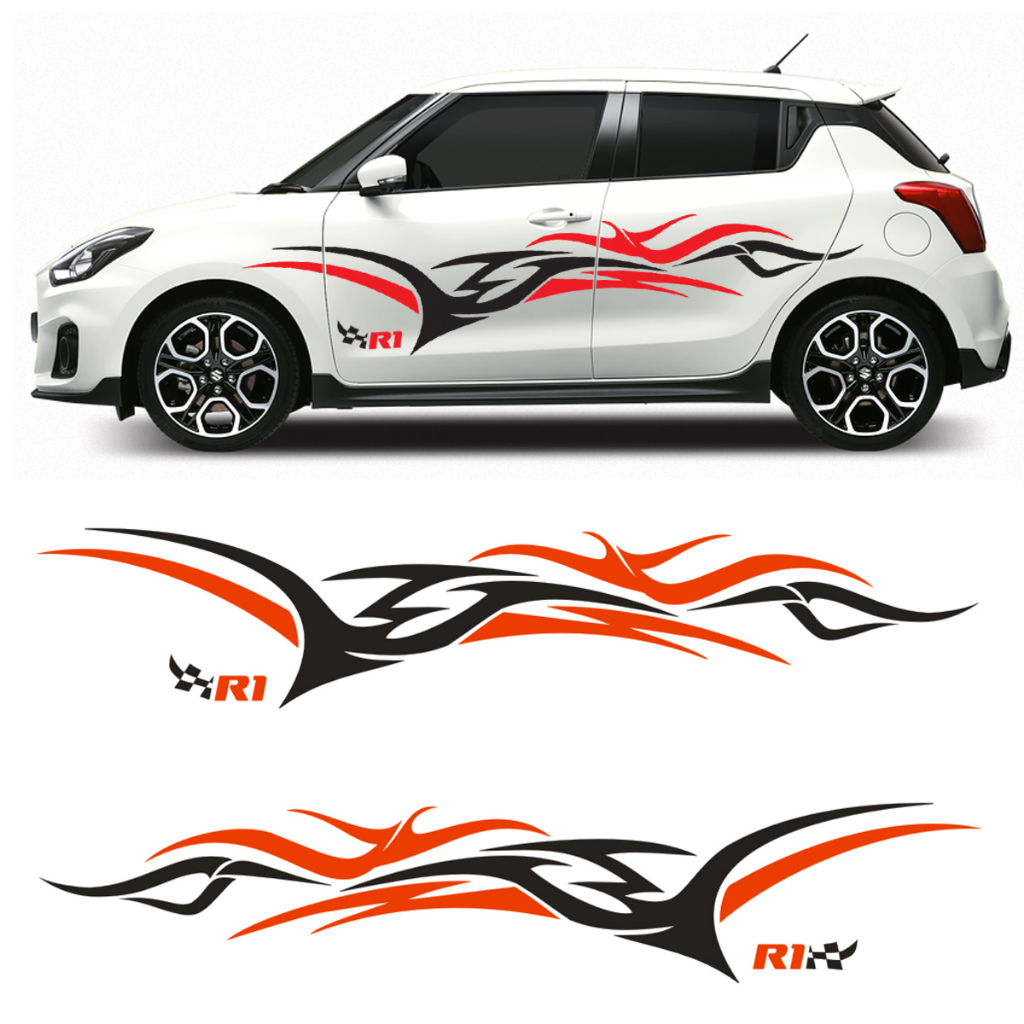 Adesivos Tuning Faixas Laterais Automotivos Acessório Carro Personalizado | Shopee Brasil