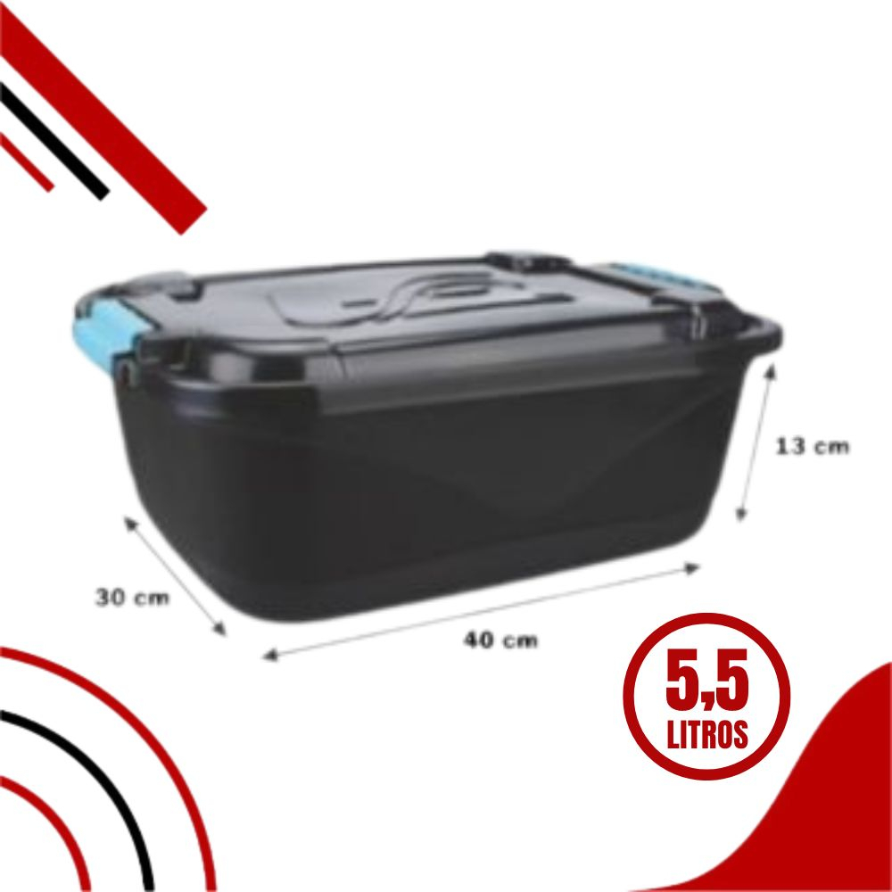 Caixa Cesto Organizadora Preto 5,5L Formplast | Shopee Brasil