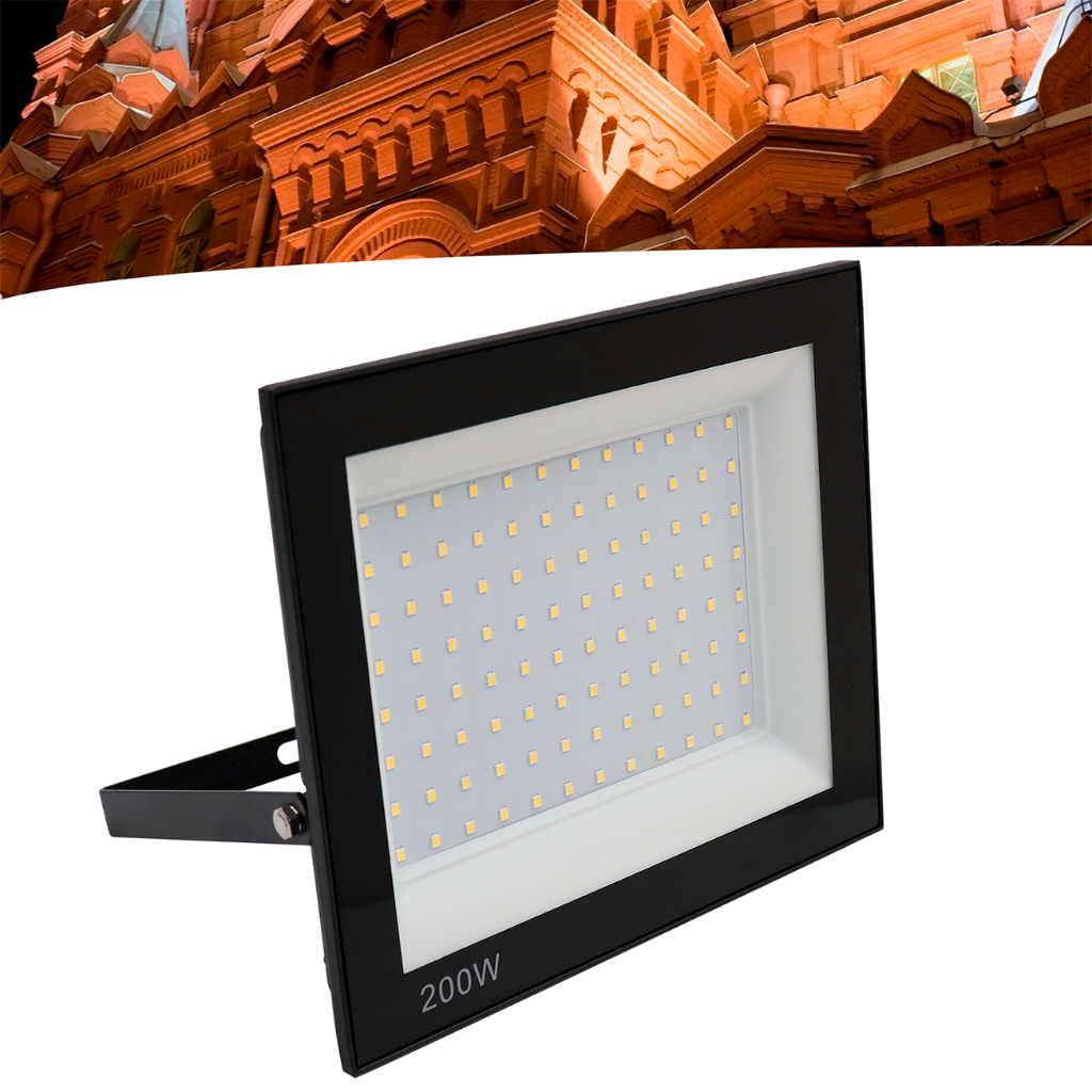 Refletor Led 200w Holofote Bivolt Luz Quente Full Power | Shopee Brasil