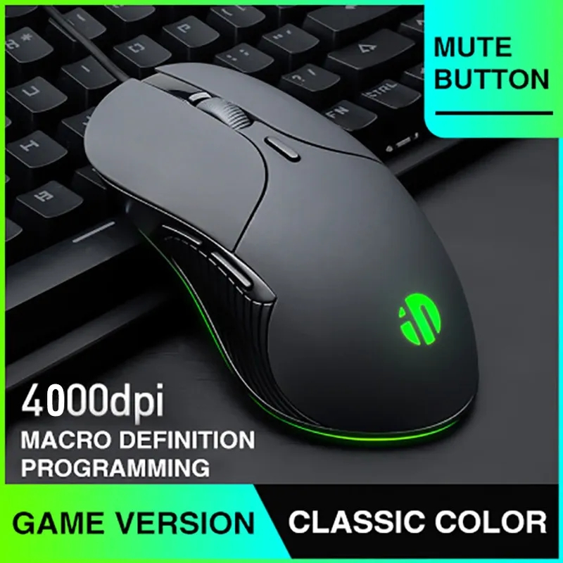 Mouse gamer com 6 teclas usb inphic pb1, mouse luminoso com ajuste de ...