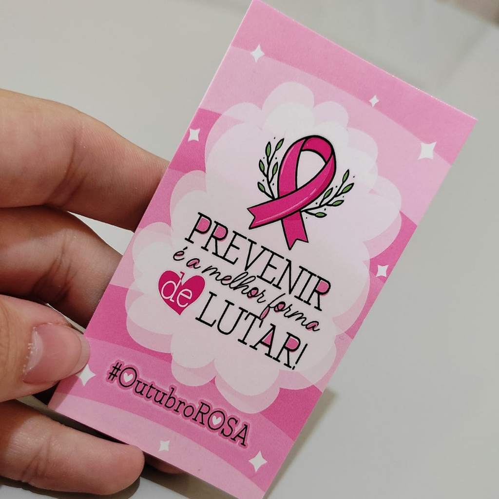 100 tag cartão para presente ou lembrança outubro rosa | Shopee Brasil