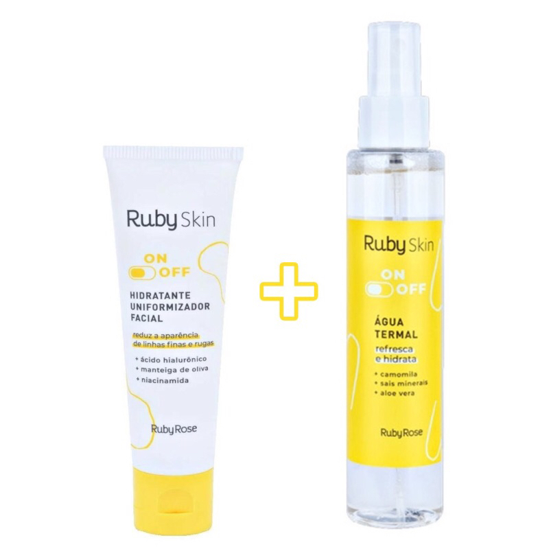 kit Ruby Rose ON OFF Hidratante + Água termal | Shopee Brasil