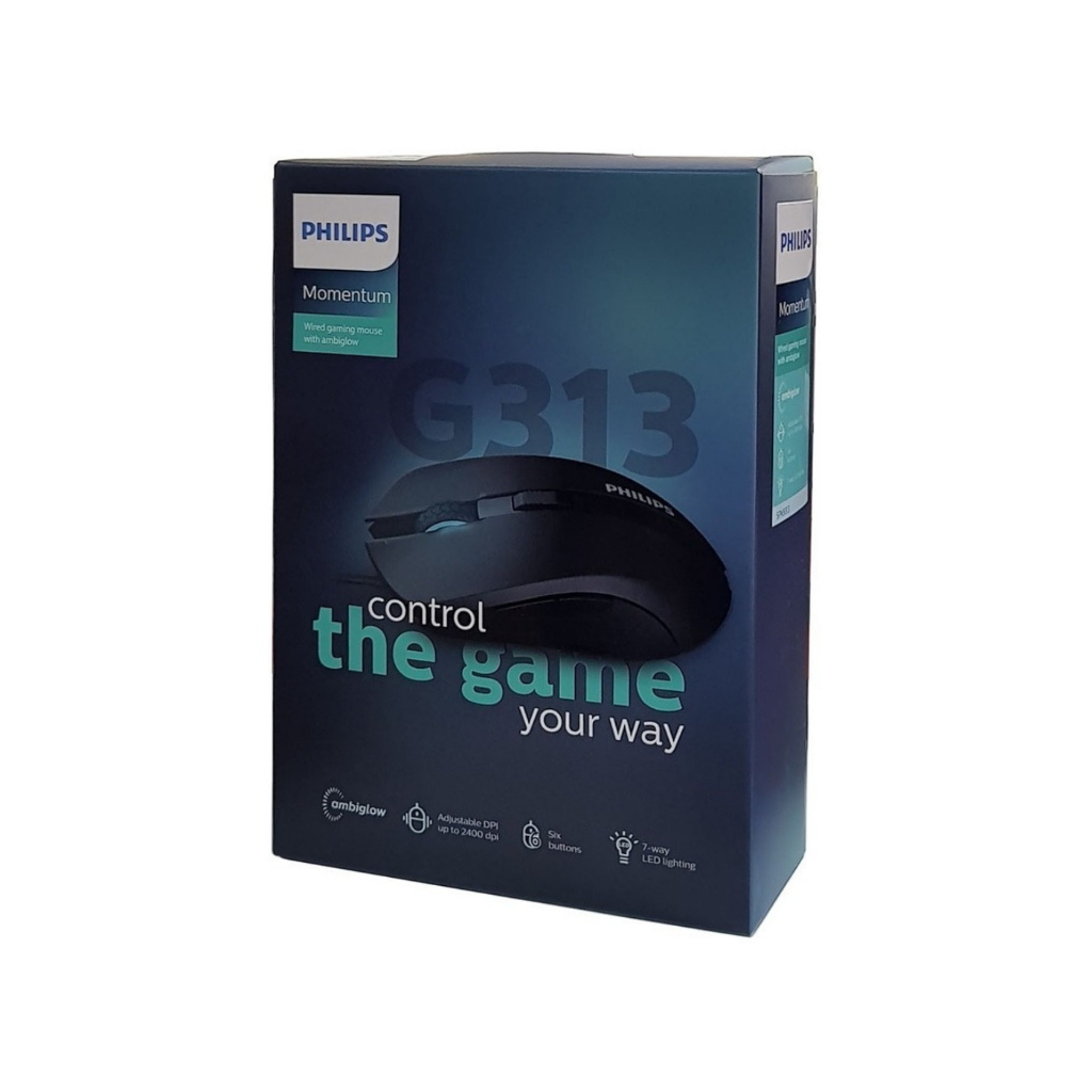 Mouse gamer philips g313 usb 2.0 c/ fio 2400 dpi spk9313 | Shopee Brasil