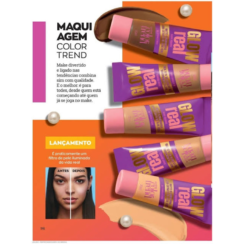 base color trend glow real avon | Shopee Brasil