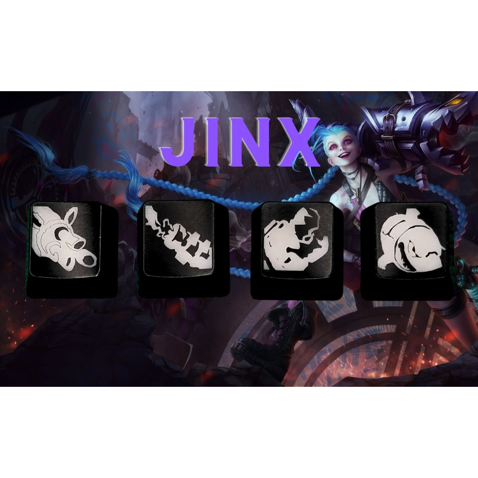 Jinx Keycaps League Of Legends LOL Teclas | Shopee Brasil