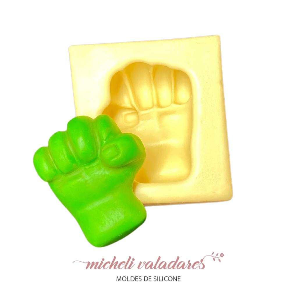 Molde de Silicone para Artesanato Mão Hulk - 4 cm - Artesanato/Biscuit ...
