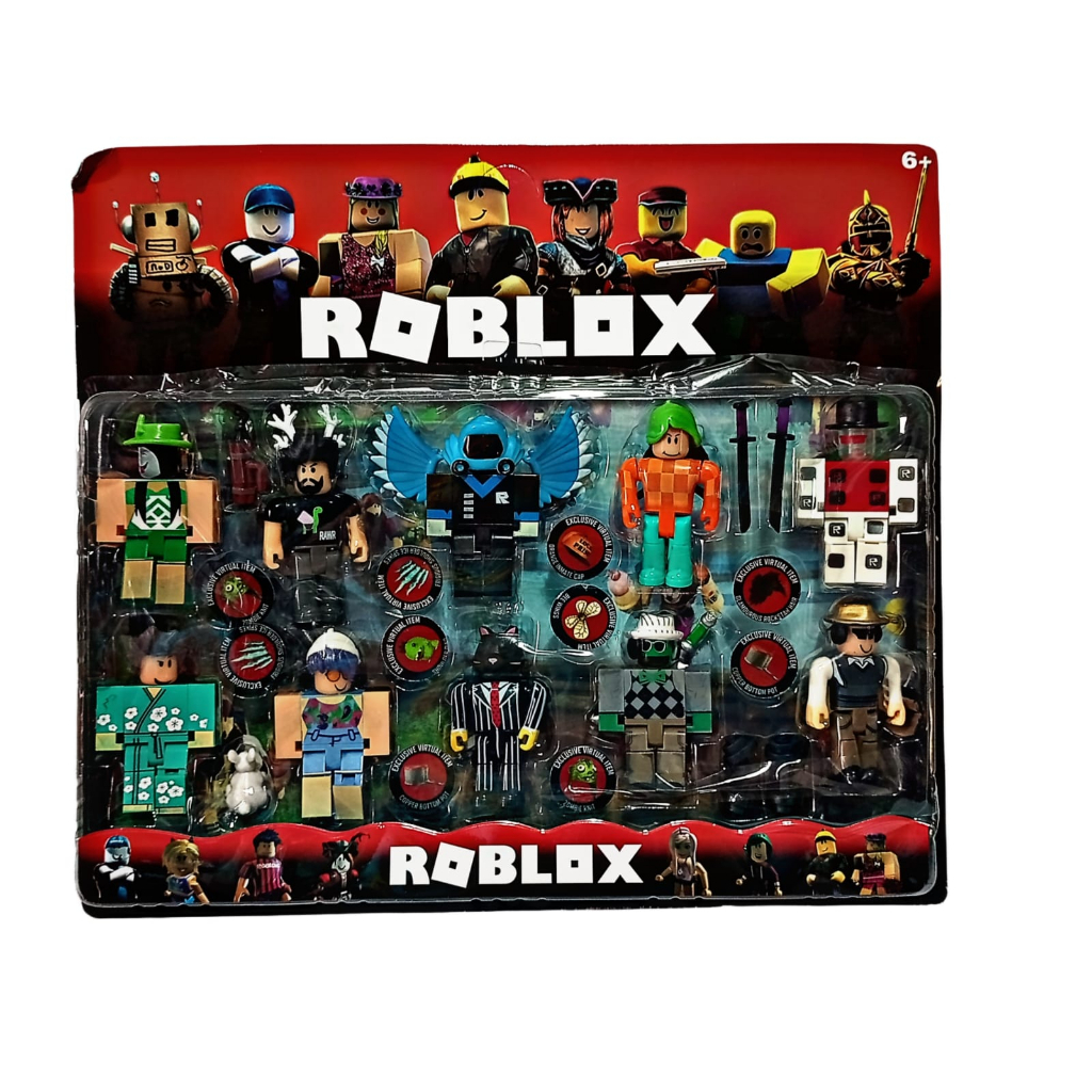 Kit Roblox 10 Bonecos Articulados Avatar 10cm Roblox Noob | Shopee Brasil