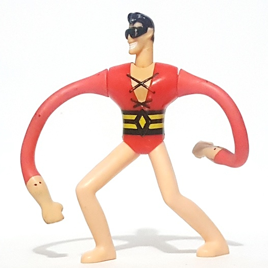 HOMEM ELÁSTICO BORRACHA LIGA DA JUSTIÇA 10CM BRINQUEDOS ANTIGOS USADOS ...