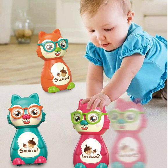 Brinquedo da esquilo cabeça griar 360graus puxando para trás presente ...