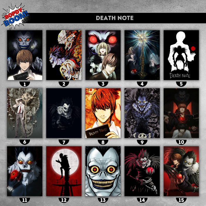 Death Note decoração 19x28 Placa decorativa mdf quadro parede presente ...