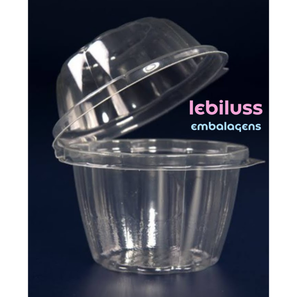 30 Unid Embalagem Pote para Mousse com Tampa Alta Articulada | Shopee ...