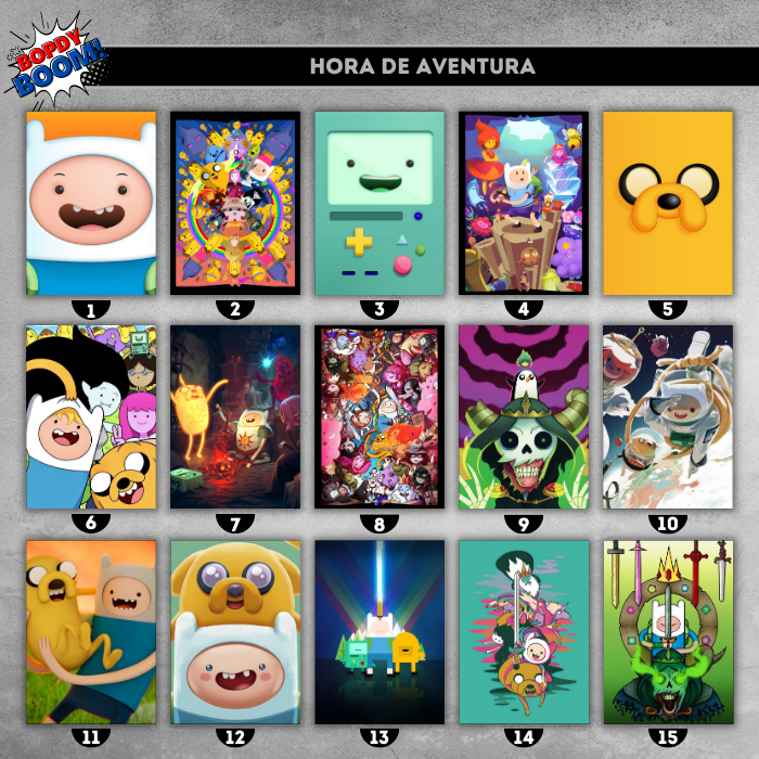 Hora de Aventura decoração 19x28 Placa decorativa mdf quadro parede ...