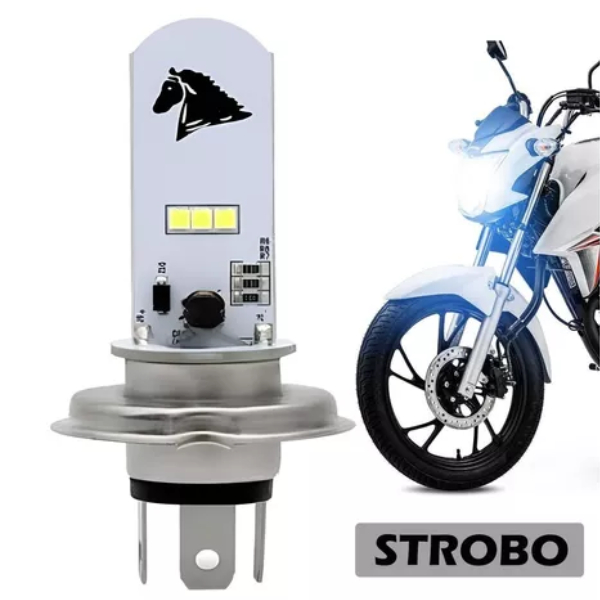 Lampada LED H4 Moto Carro Eco 500 6500k Cavalinho Strobo | Shopee Brasil