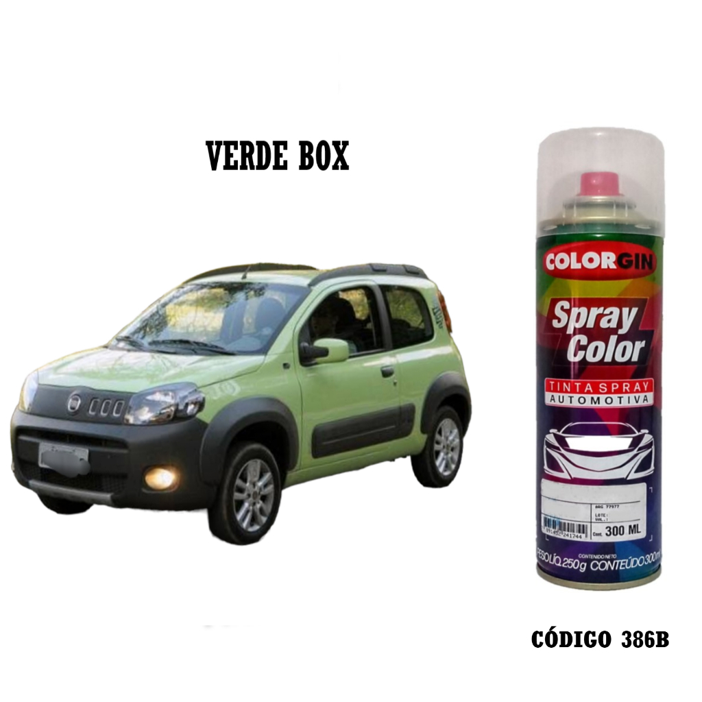 VERDE BOX FIAT BRILHANTE SPRAY AUTOMOTIVO COLORGIN | Shopee Brasil
