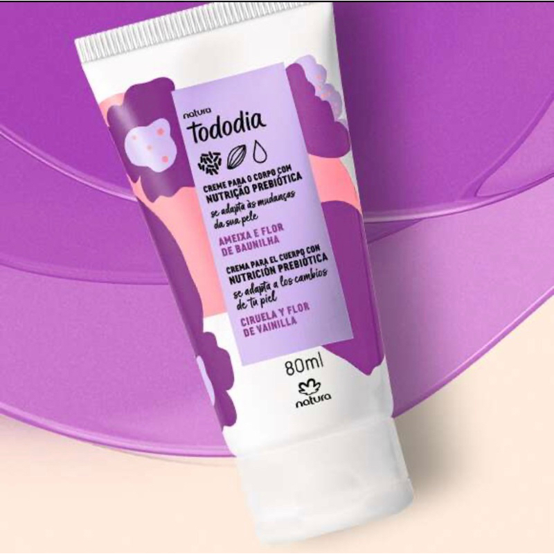 creme desodorante nutritivo para o corpo tododia ameixa e flor de baunilha 80ml | Shopee Brasil