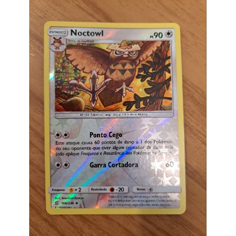 Card Pokémon Noctowl Reverse Foil Original e Nova | Shopee Brasil