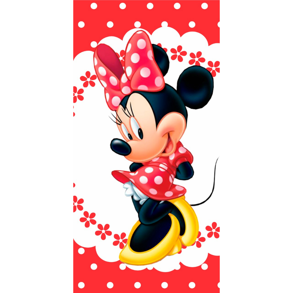 PAINEL VERTICAL TECIDO SUBLIMADO MINNIE VERMELHA 1,00 X 2,00 | Shopee ...