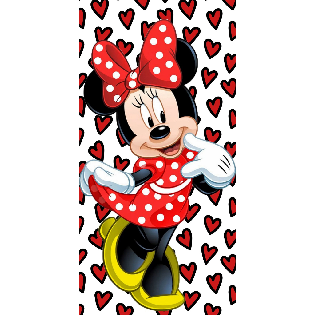 PAINEL VERTICAL TECIDO SUBLIMADO MINNIE VERMELHA 1,00 X 2,00 | Shopee ...