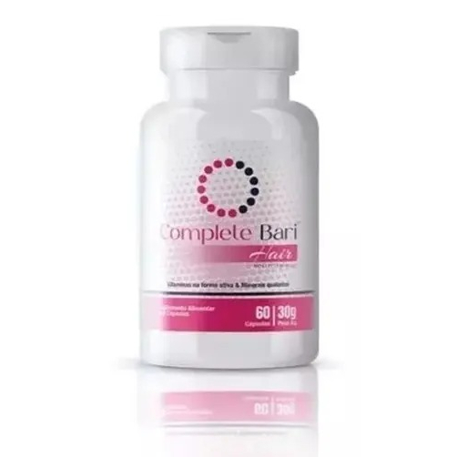 1 Pote Complete Bari Hair - Vitamina Para Cabelos 60 Capsulas!! - Bari ...