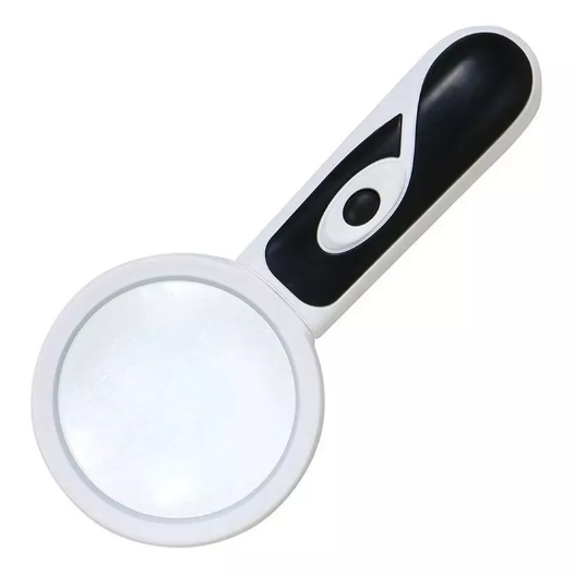 Lupa De Mão Profissional Lente De Aumento Com Led 3x E 20x | Shopee Brasil