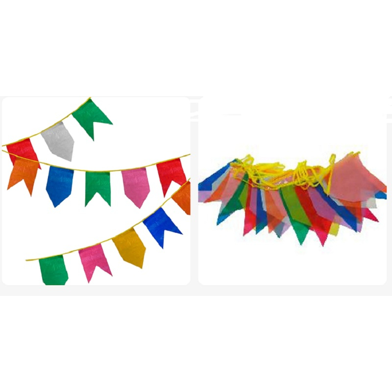 BANDEIRINHA JUNINA BANDEIROLA PAPEL 10M - REAL SEDA | Shopee Brasil