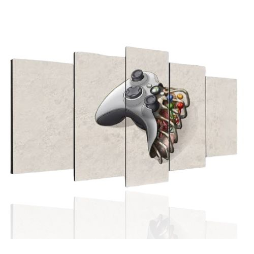 Quadro Decorativo Mosaico Gamer Controle Jogos Xbox Console Quarto