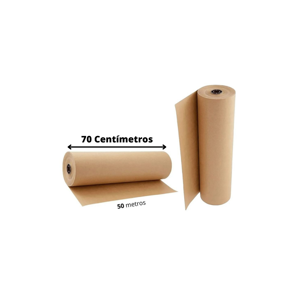 Papel Semi Kraft Pardo Rolo Bobina 70 Cm 50 Metros Embalagem | Shopee ...