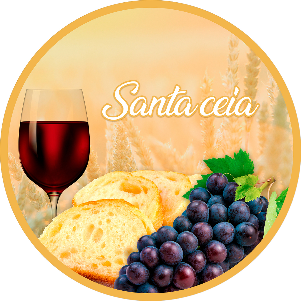 Painel De Festa Redondo Em Tecido 3D - Santa Ceia Trigo | Shopee Brasil