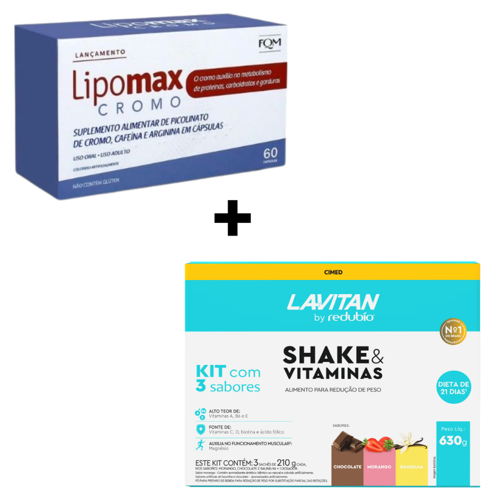 Kit Redumaxx Plus - Lipomax C/60 + Shake Redubio 21/d Dieta | Shopee Brasil