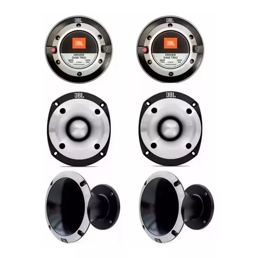 Kit 2 Driver JBL D450 Trio 300W Rms + 2 Super Tweeter ST400 Trio 150W ...