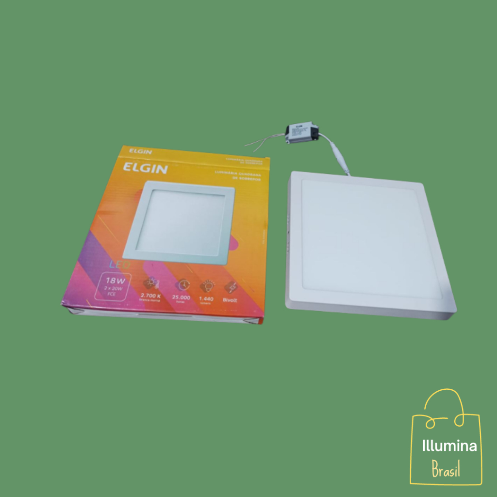 Painel Luminaria Plafon 18w Quadrado Embutir 2700k Luz Branca Morna | Shopee Brasil
