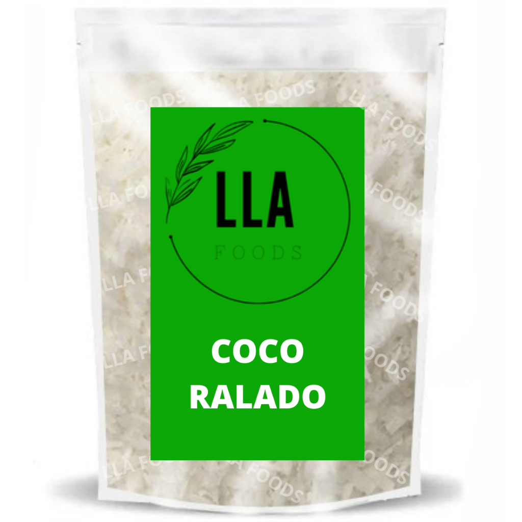 Coco Ralado Fino Sem Açúcar 250g - LLA FOODS | Shopee Brasil
