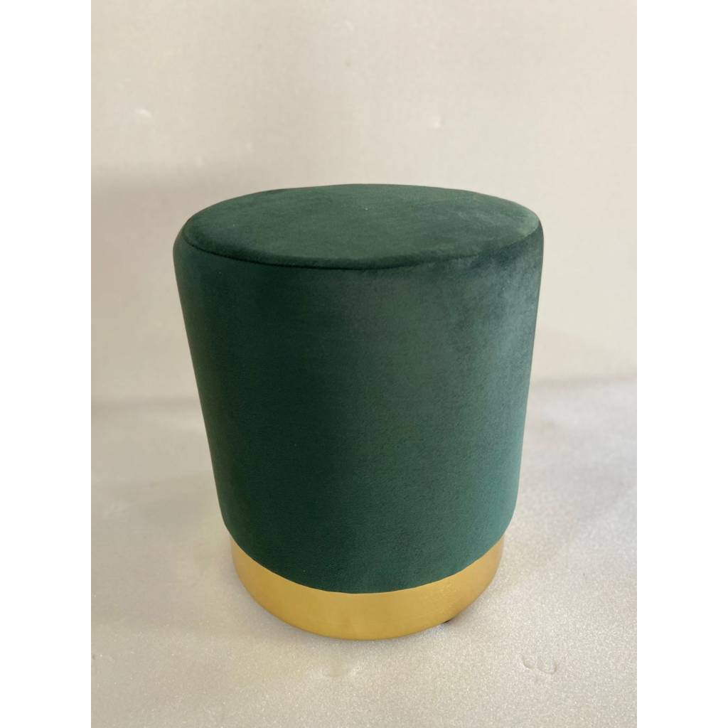 PUFF VERDE RODAPE DOURADO | Shopee Brasil