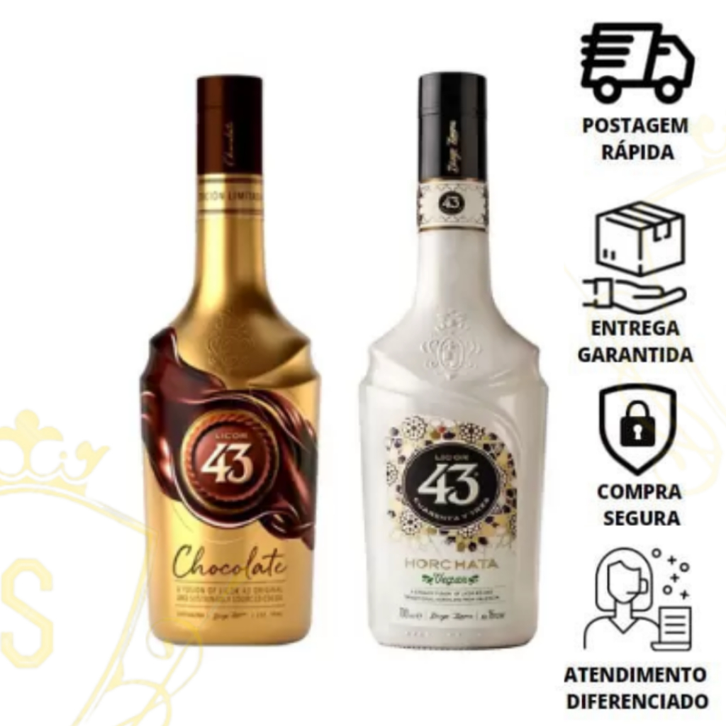 Combo Licor 43 Chocolate + Licor 43 Horchata 700ml ( 2unidades ) | Shopee Brasil