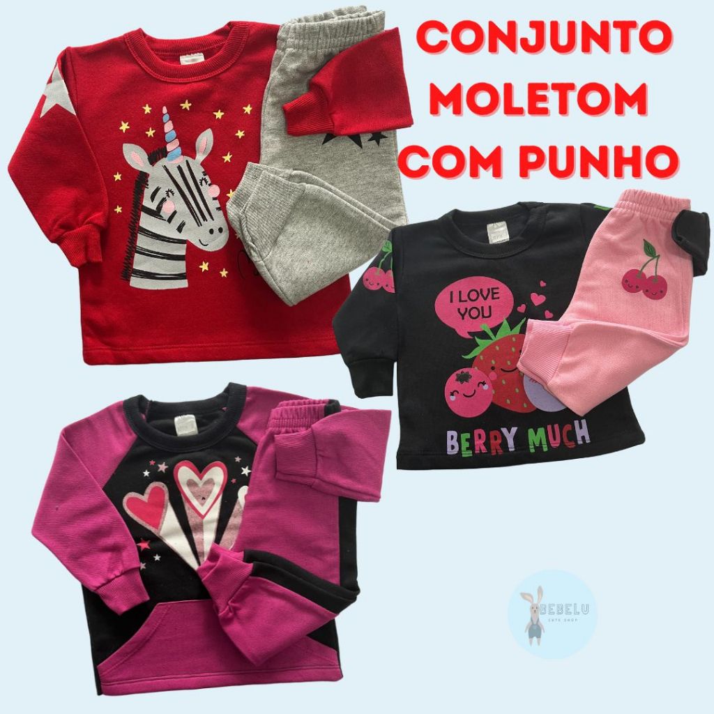 Conjunto bebê agasalho moletom flanelado pmg | Shopee Brasil