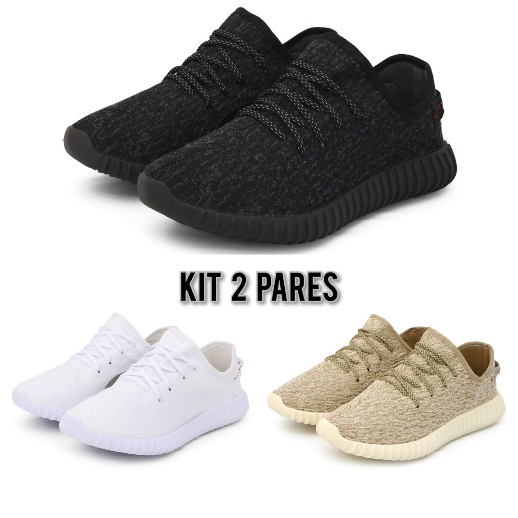 Kit Tenis Masculino Academia Super Confortavel Boost 2 pares | Shopee ...