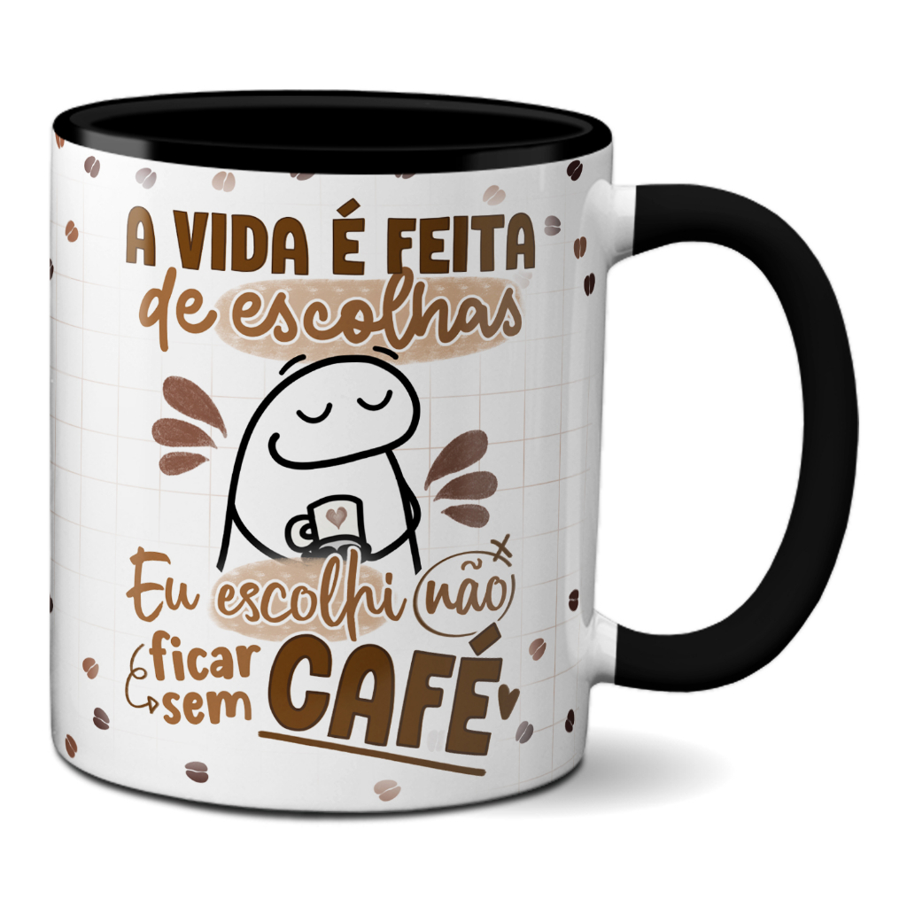 Caneca Flork A Vida É Feita De Escolhas: Não Ficar Sem Café | Shopee Brasil
