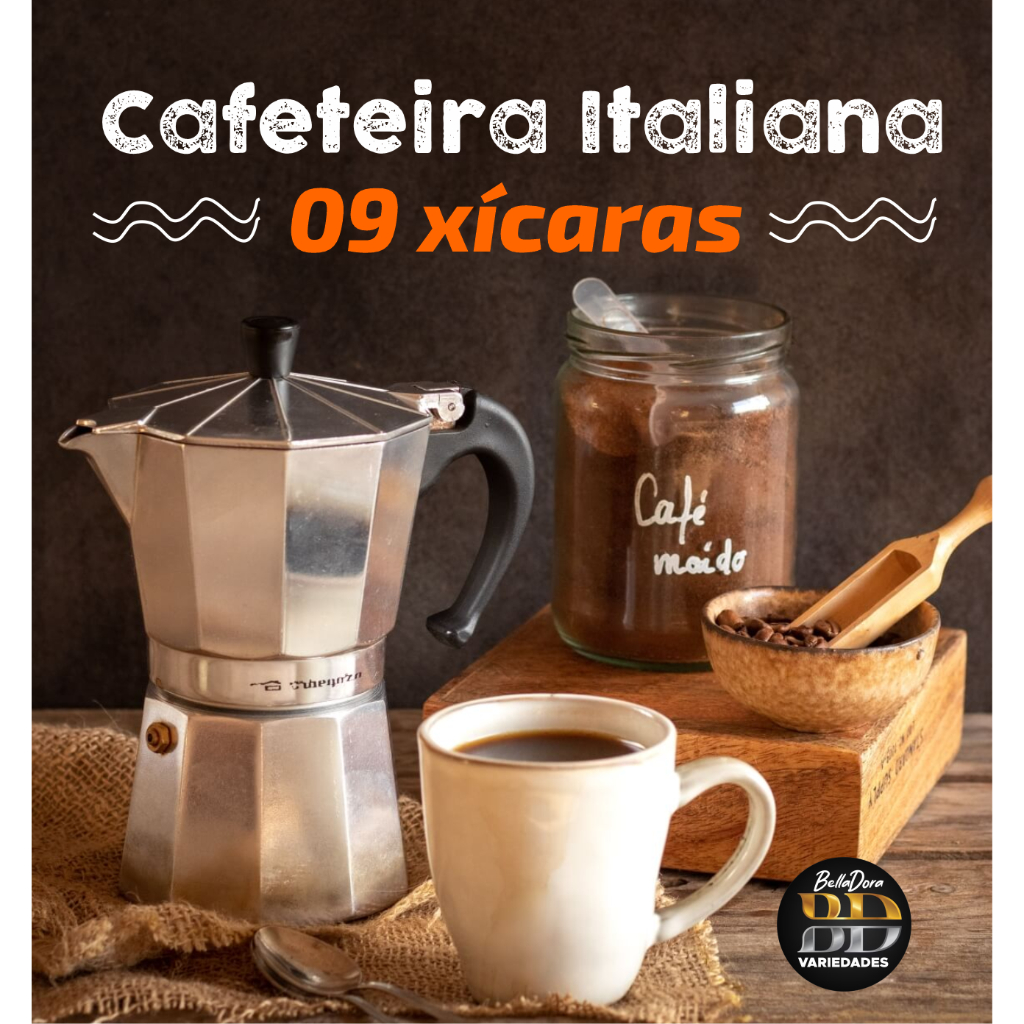 Cafeteira Italiana Moka Express Faz 9 Xícaras Café Aluminio | Shopee Brasil